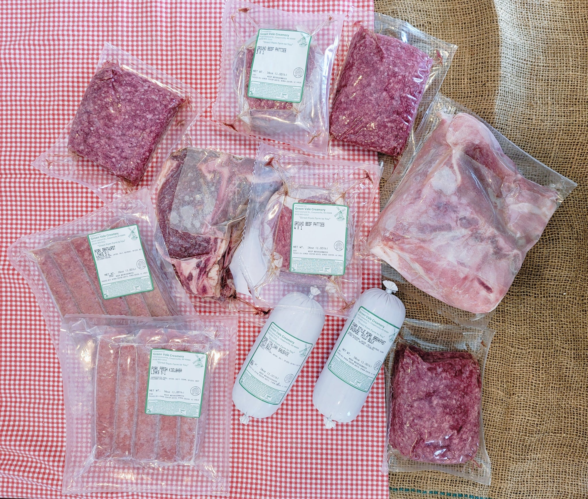 Beef & Pork Sampler Box – Green Vale Farm Creamery